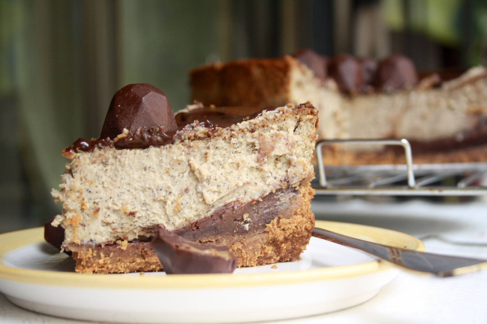 Coffee Cheesecake with Tiramisu Bon Bons
