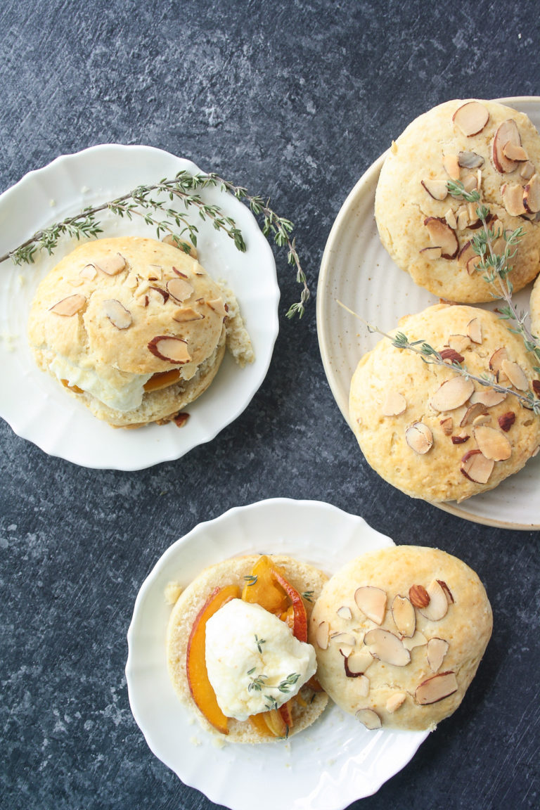 Peach Mascarpone Shortcakes (Eggless) – The Desserted Girl