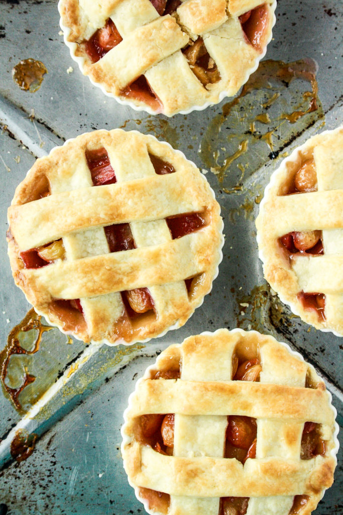 Mini Cherry Lattice Pies – The Desserted Girl