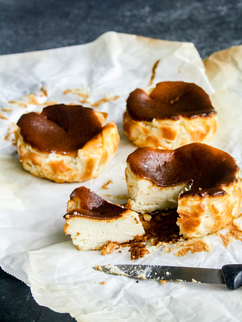 Mini Basque Cheesecake – The Desserted Girl