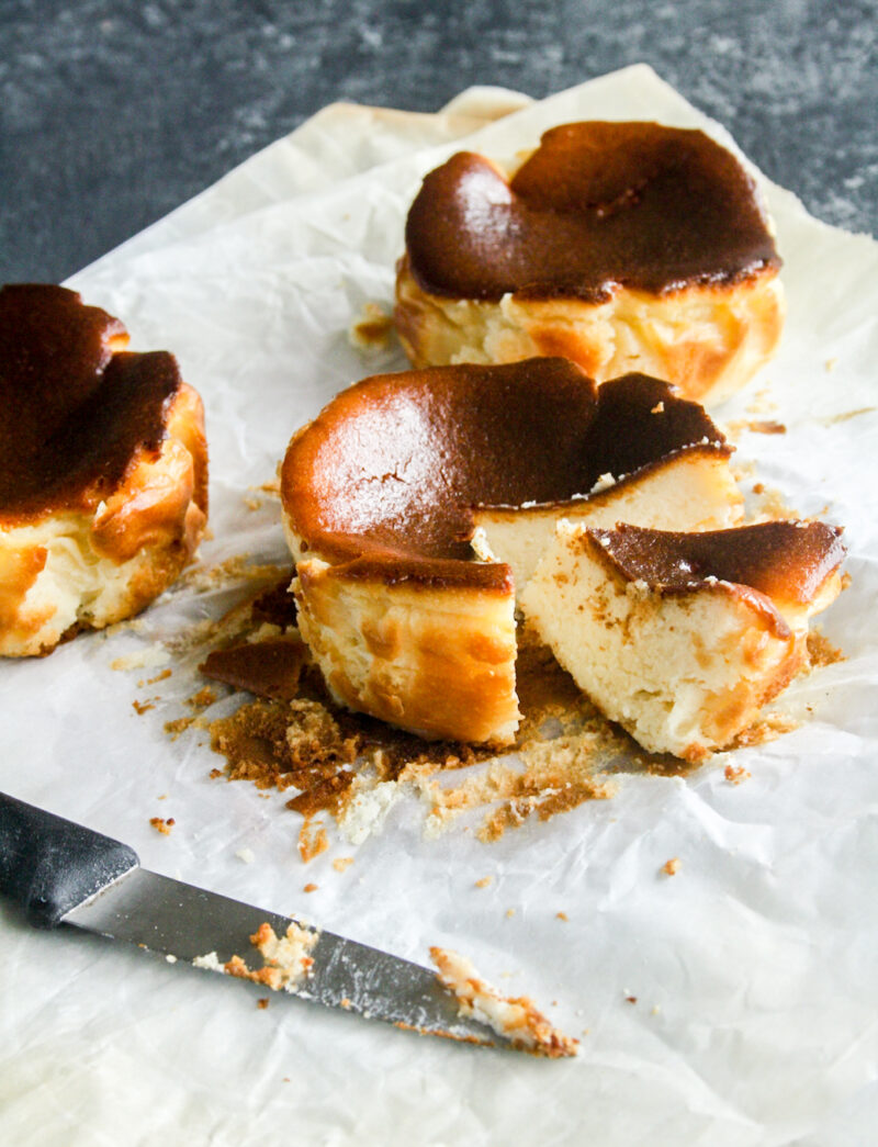 Mini Basque Cheesecake – The Desserted Girl
