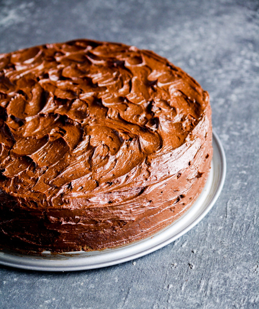 Chocolate Vanilla Checkerboard Cake with Fudge Frosting – The Desserted ...