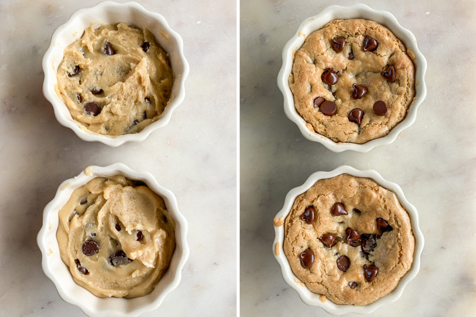 Chocolate Chip Cookie Pots For Two – The Desserted Girl