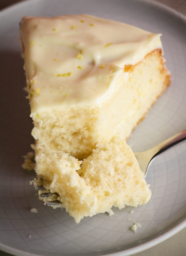 Lemon Layer Cake with Lemon Cream Cheese Frosting – The Desserted Girl