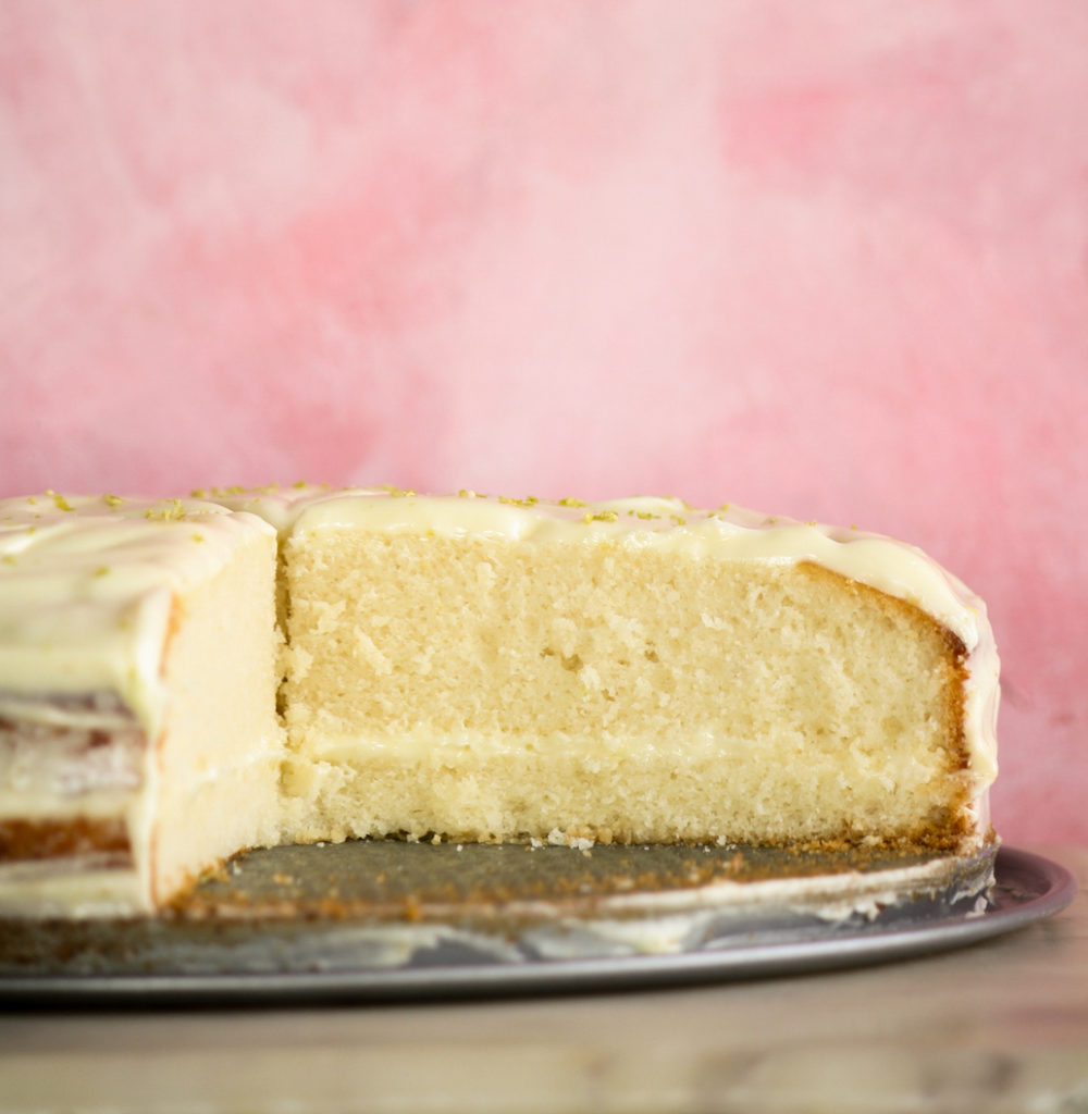 Lemon Layer Cake with Lemon Cream Cheese Frosting – The Desserted Girl