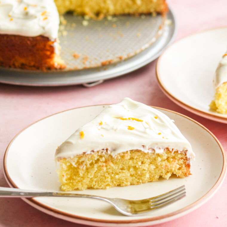 Orange Cake with Whipped White Chocolate Ganache – The Desserted Girl